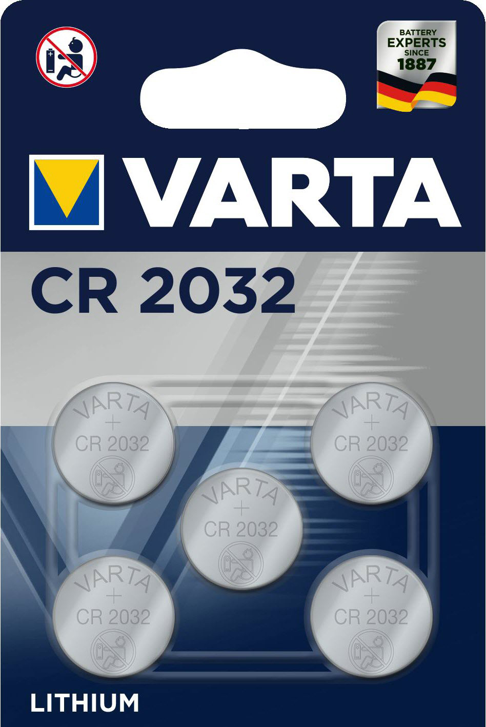 VARTA Pile bouton CR2032, 5 pièces | NeuPack